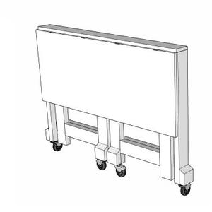DIY Easy Folding Mobile Workbench Table on Castors Wheels Woodworking ...