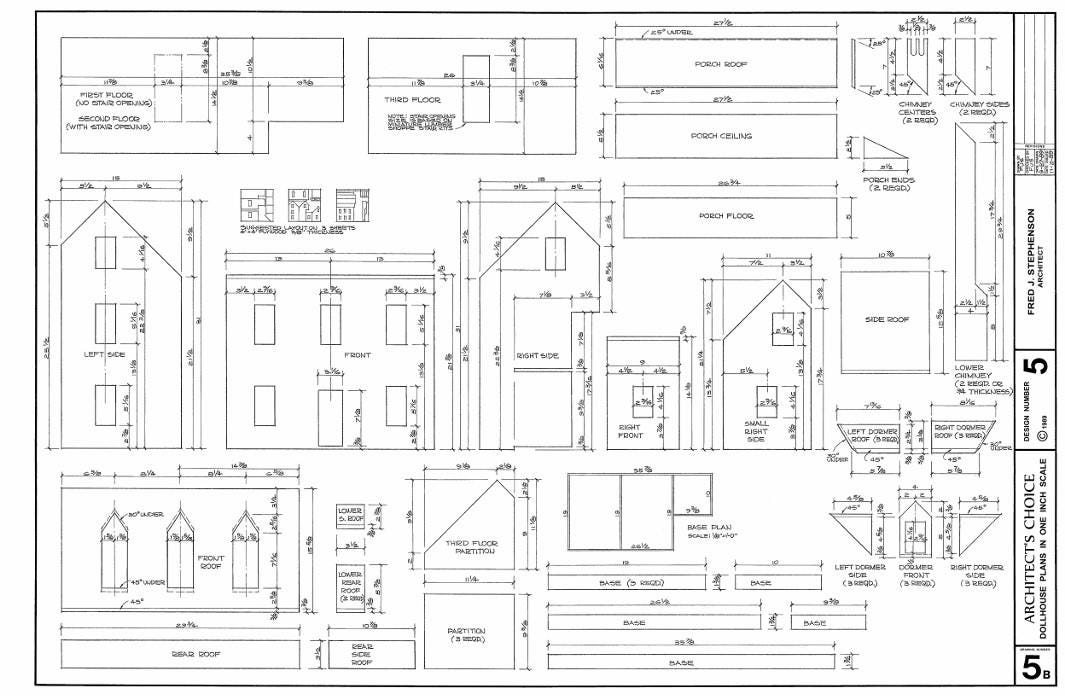 DIY Architects Designed Cape Cod Dollhouse 5 Miniature Doll Houses and ...