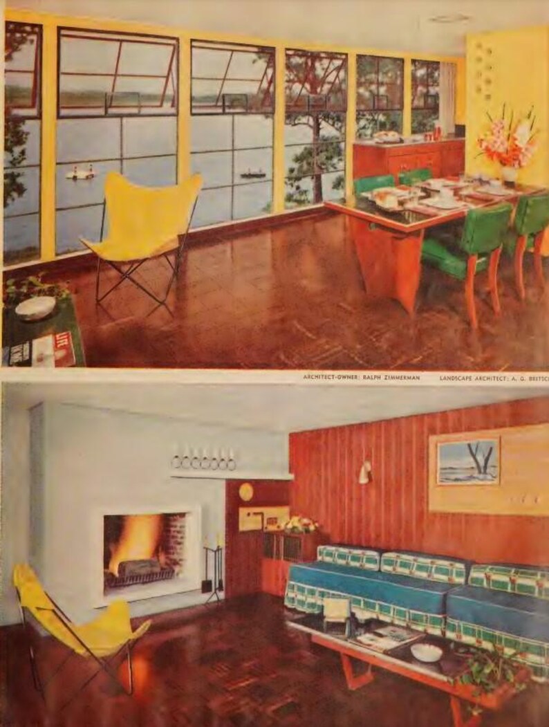 36 American House Plans 1950 MCM Floorplans Homes Interior Designs ...