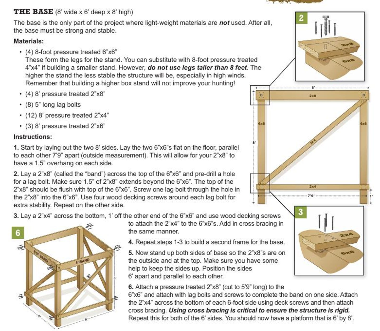 DIY 8x6 Portable Box Stand Elevated Deer Blind Tower Shelter Plans ...