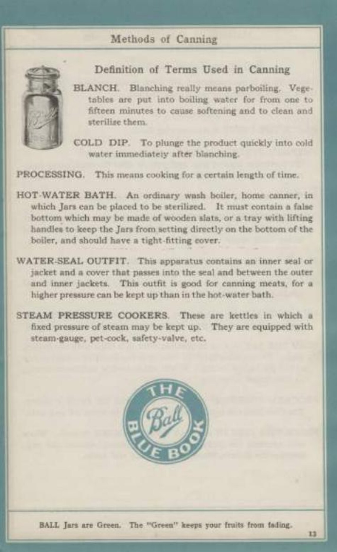 Ball Blue Book of Canning and Preserving Recipes Handbook PDF Vintage ...