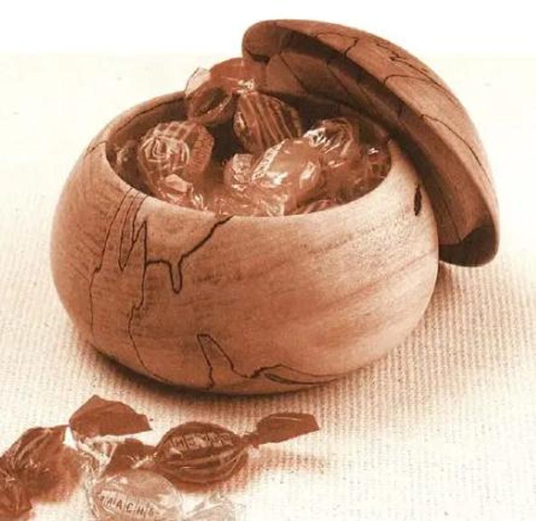 DIY Lidded Candy Keepsake Decorative Bowl PDF Woodturning Plan Wood ...
