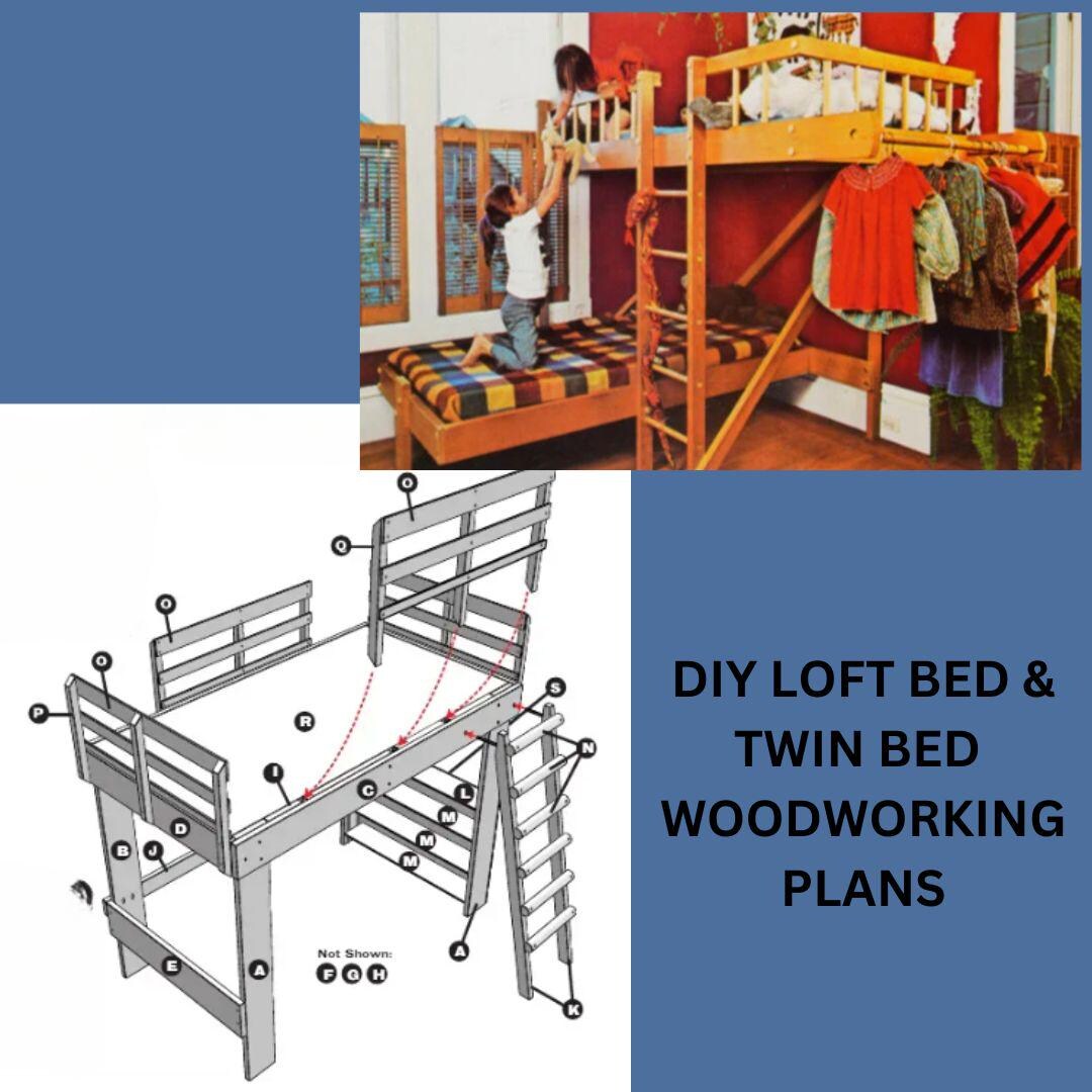 PDF DIY Loft Bed Twin Bolt Together Bunk Bed 1970s Soft Wood ...