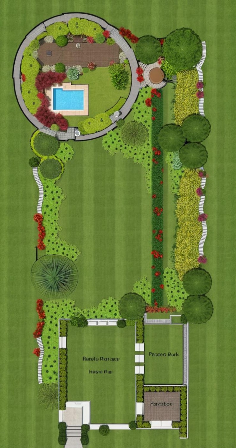 DIY Vintage Cottage Garden Plans 30x50 Feet Designs Enclosed Flower ...