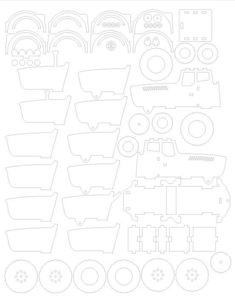DIY Tractor CNC Plans Wooden Farmer Toy Plans Woodworking Plans ...