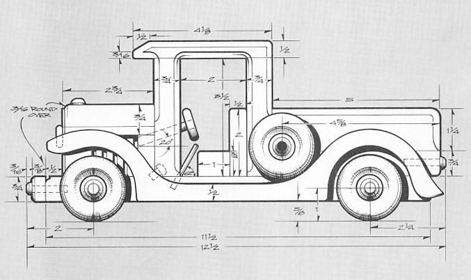 DIY Wooden Pickup Truck Toy Plans Woodworking Plans PDF Vintage Kids ...
