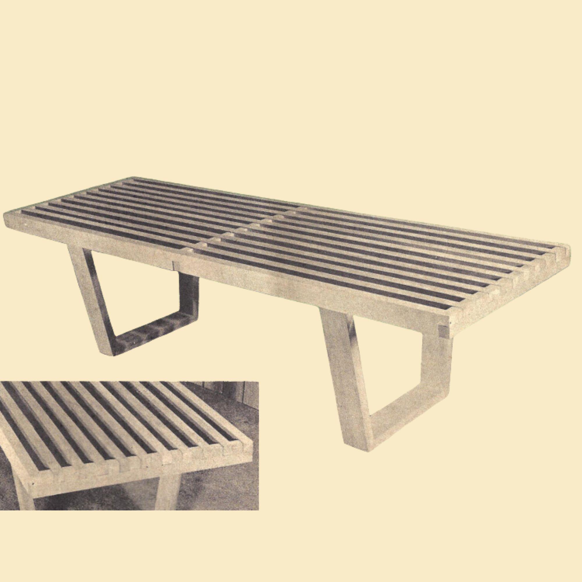 DIY MCM George Nelson Platform Bench Mid Century Modern Wood Bench ...