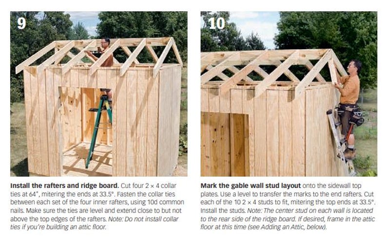 DIY Simple 8x10 Ft Garden Shed With Double Doors Build Plans Lumber ...