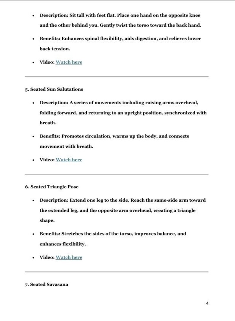 30 Chair Yoga for Beginners With Poses Videos Seniors Balance 30 Day ...