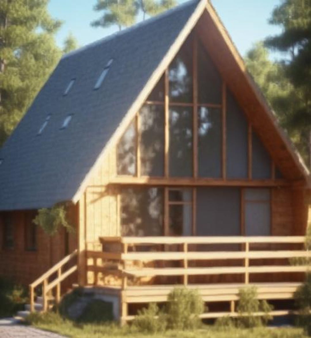 DIY A Frame Chalet Cabins Lakehouse Bunkhouse Vacation Summerhome ...