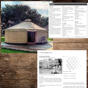 DIY 10' 12' 14' 16' Yurt Construction Plans Home Office Artists Studio ...