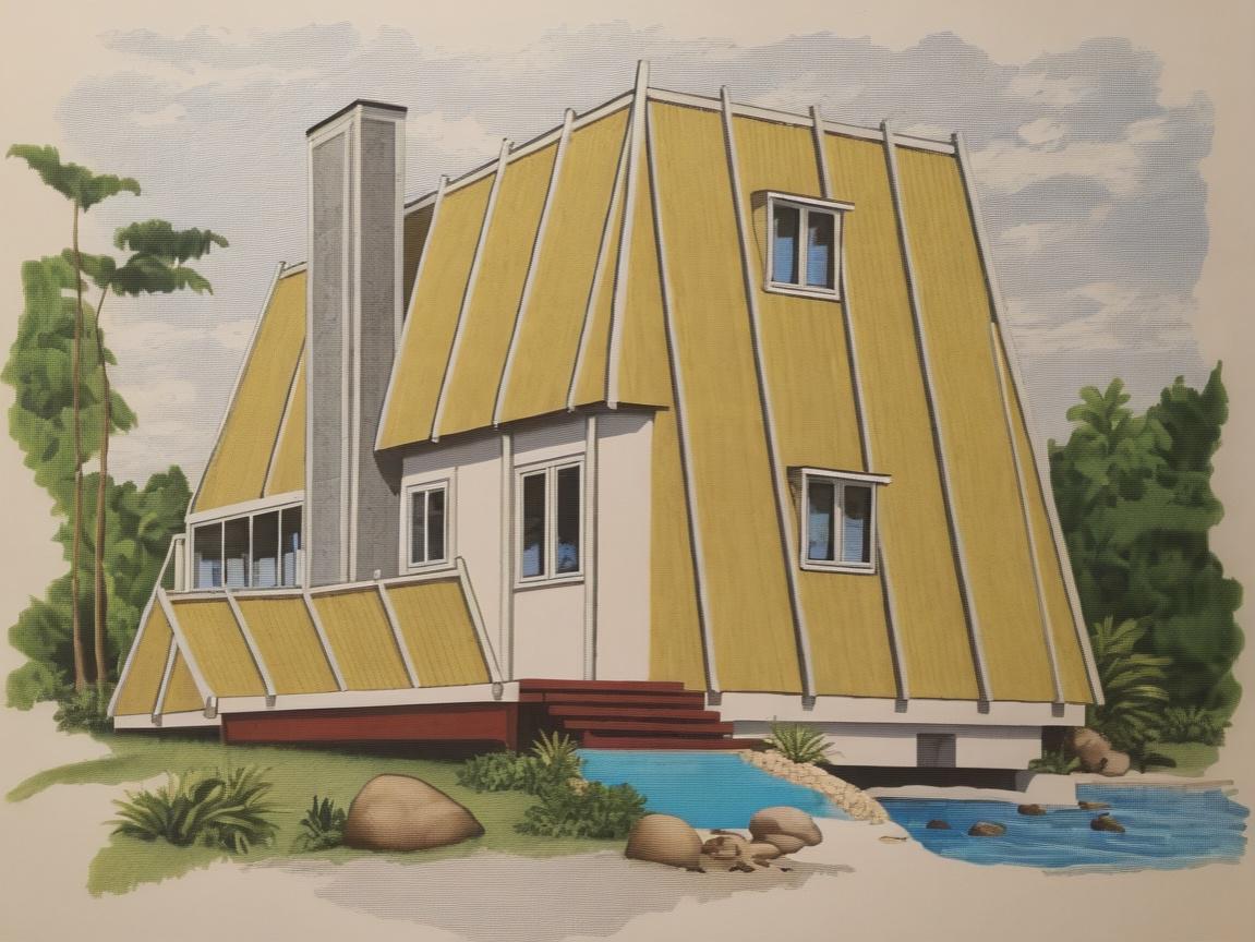2 Bed Wacky Tiny Cabins Retro Vacation Space Holiday Aframe House PDF ...