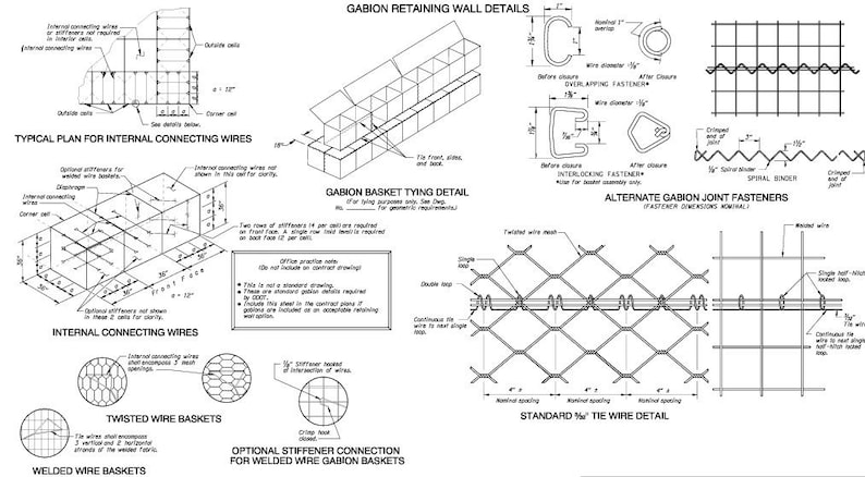 DIY How to Assemble Garden Gabion Baskets PDF Plans Box Enclosed Woven ...
