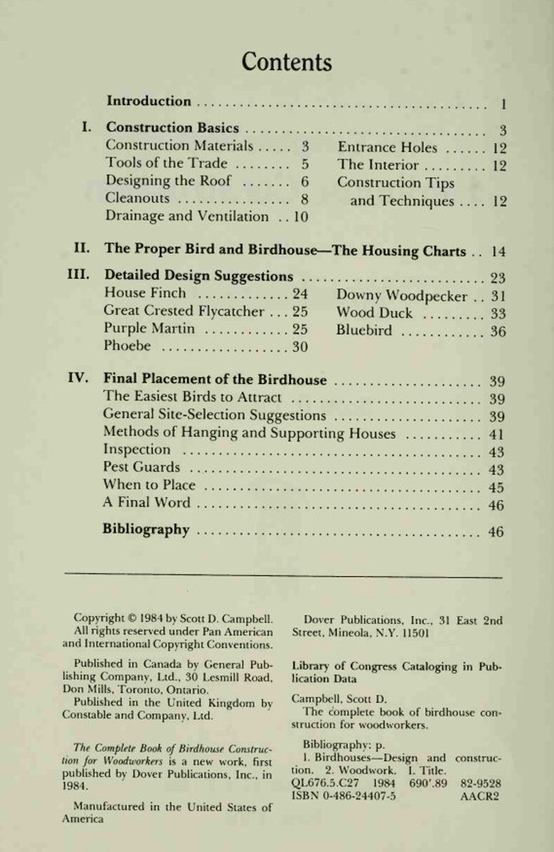 DIY Birdhouse Plans the Complete Book of Bird House Construction How to Build Plans for ...