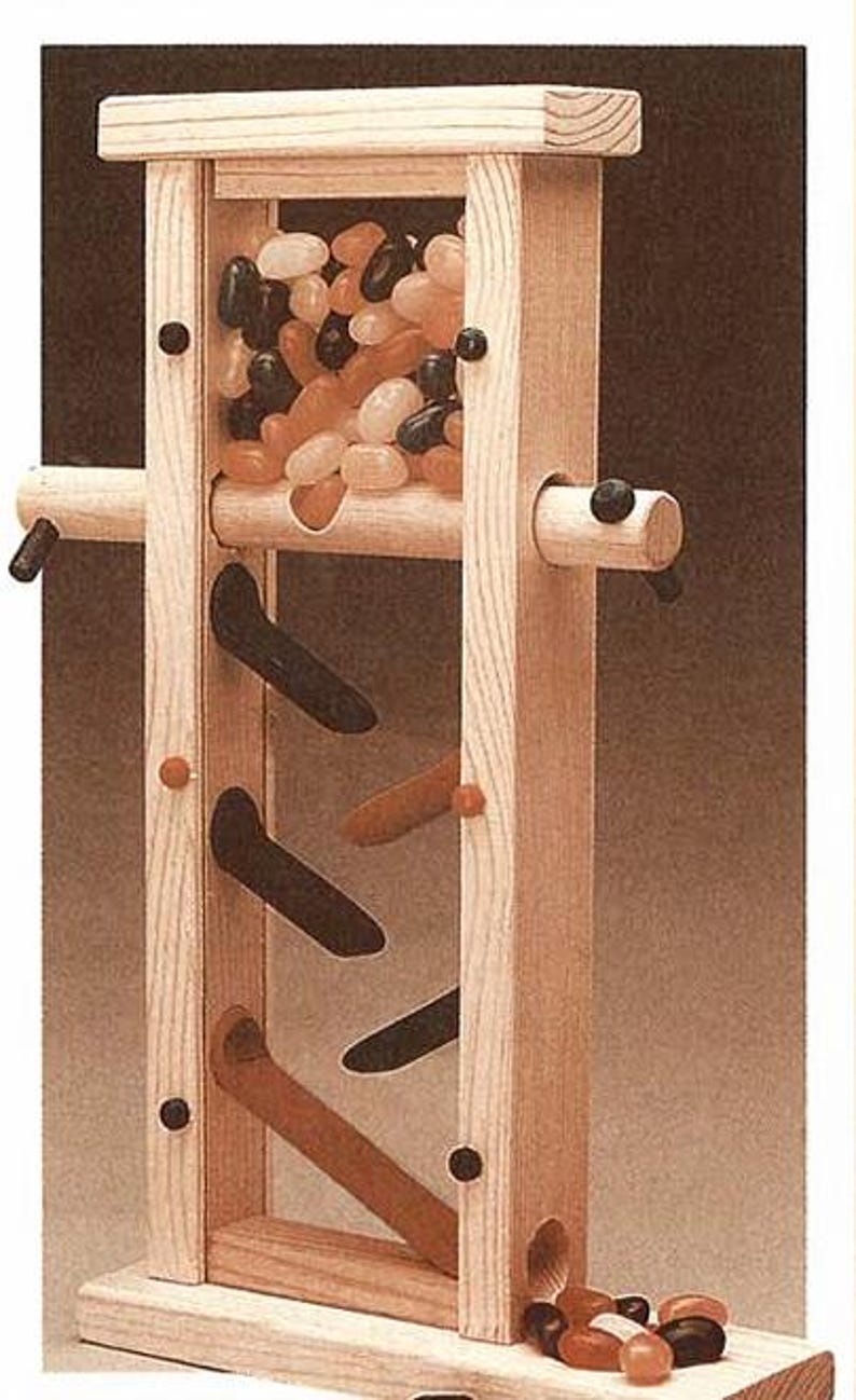 DIY Jelly Bean Candy Dispenser Toy Plans Woodworking Lolly Machine ...