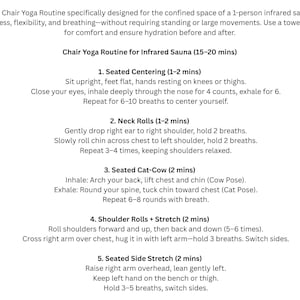 24 Chair Yoga Pose for Beginners Flashcard Card Sauna Stretch Chart 30 ...