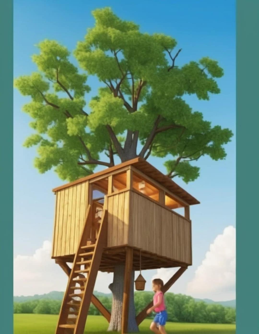 DIY 8x8 Treehouse With Fibreglass Roof Playhouse Elevated Blind Box ...