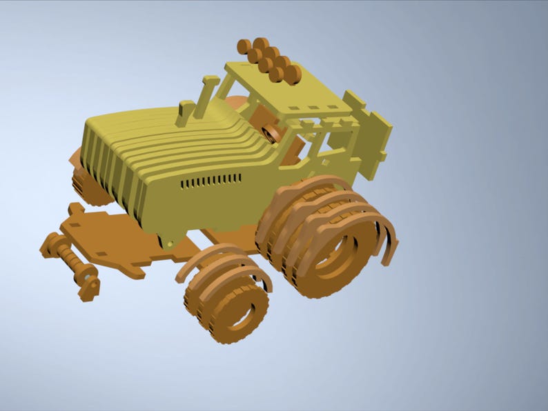 DIY Tractor CNC Plans Wooden Farmer Toy Plans Woodworking Plans ...