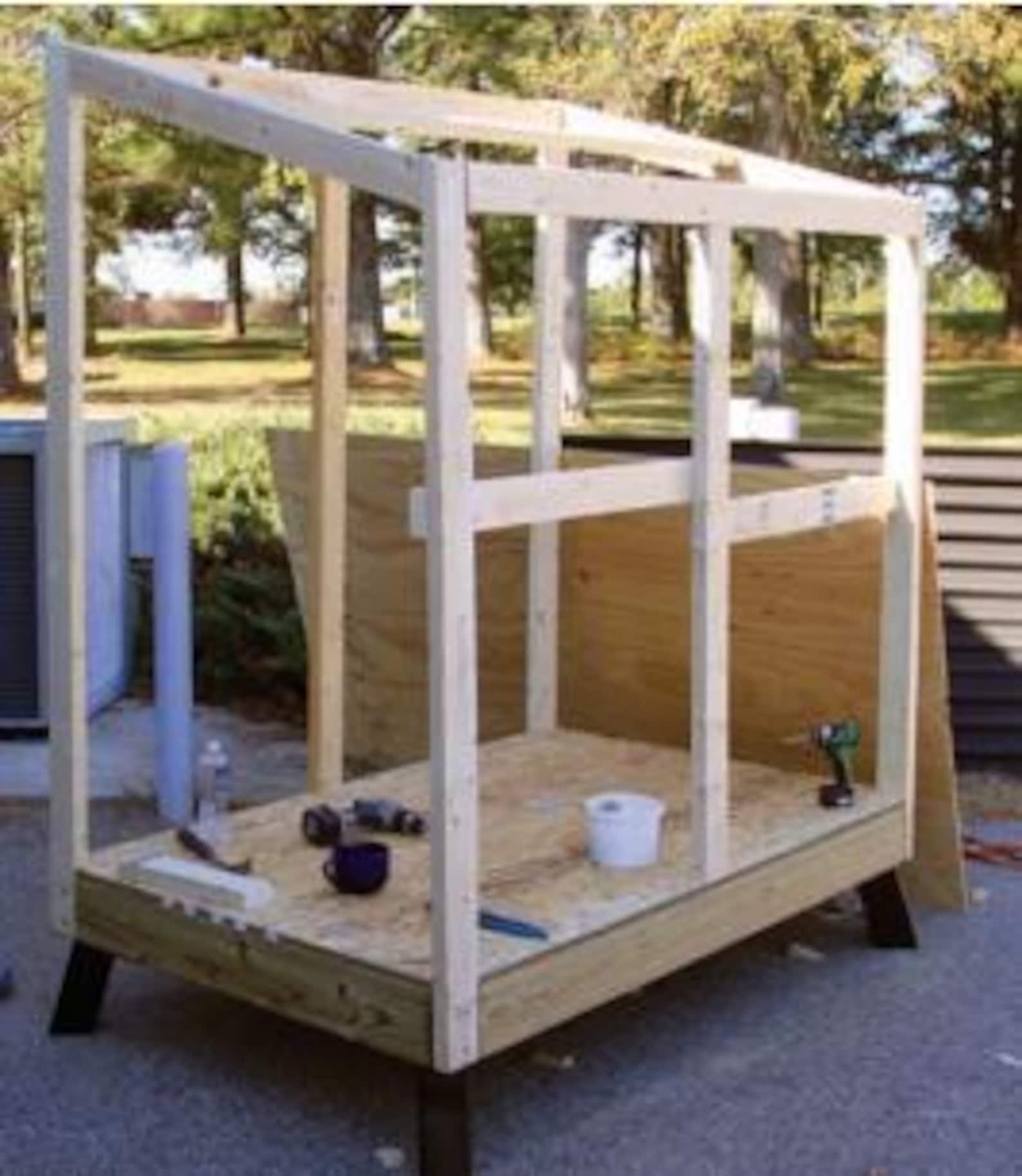 DIY 4x6 Cheap Elevated Deer Blind Stand Box Tower Shelter Plans ...