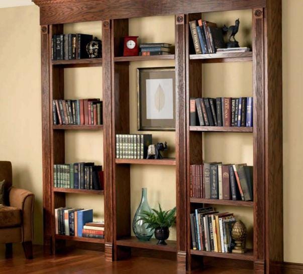 DIY Library Bookcase Shelves Wood Shelving Unit Garage Storage Plans ...