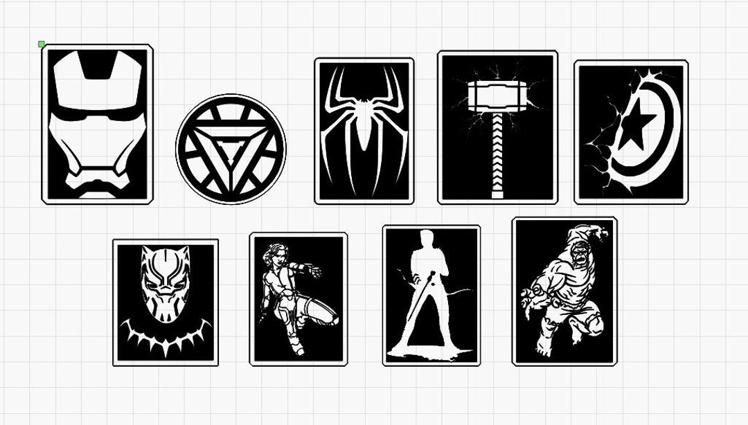 Marvel Tokens, Superhero, SVG File, Digital Download - Etsy UK