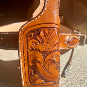 Texas Ranger Duty Belt (hand Tooled Leather) - Etsy