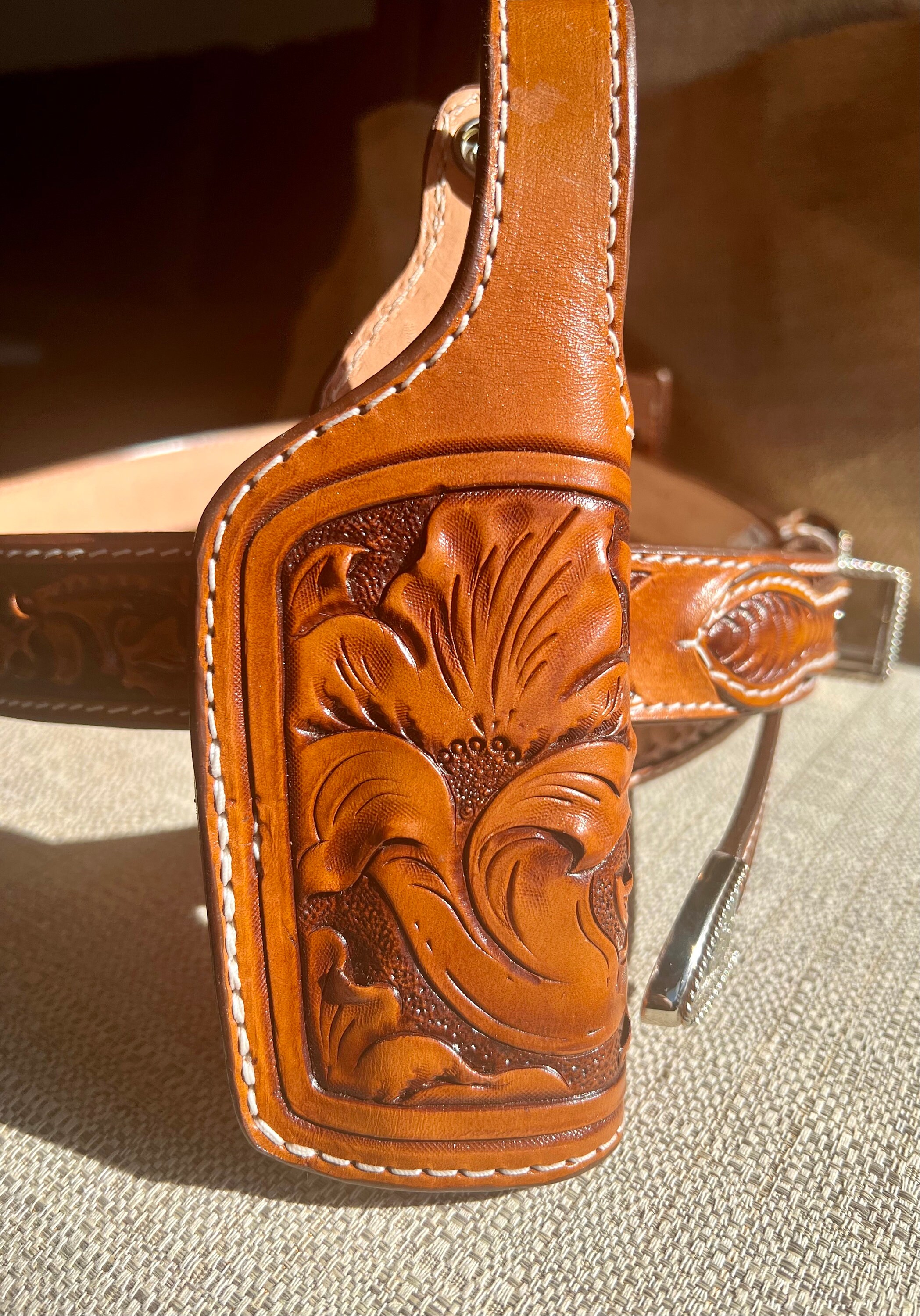 Texas Ranger Duty Belt (hand Tooled Leather) - Etsy