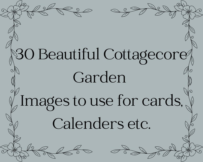 Cozy Cottagecore Garden Images - Great for Cards, Invites, or Room ...