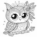 Whimsical Owls Coloring Pages - Etsy