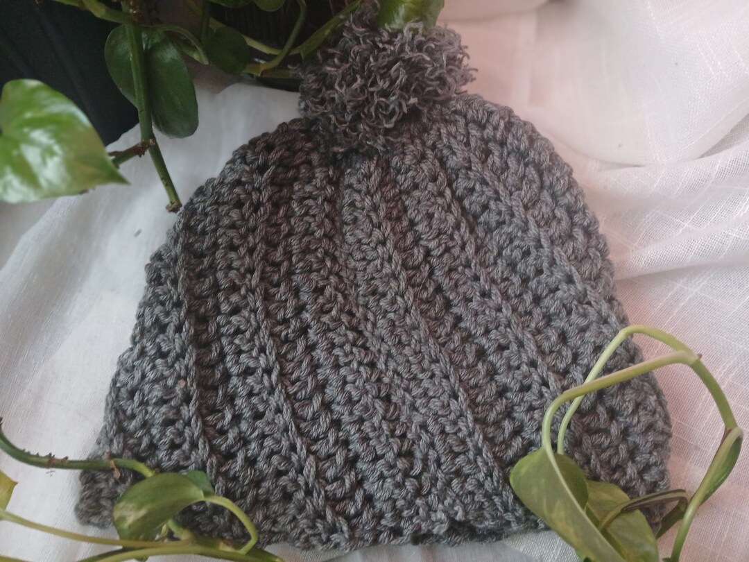 Crocheted Hat With Puff Ball - Etsy