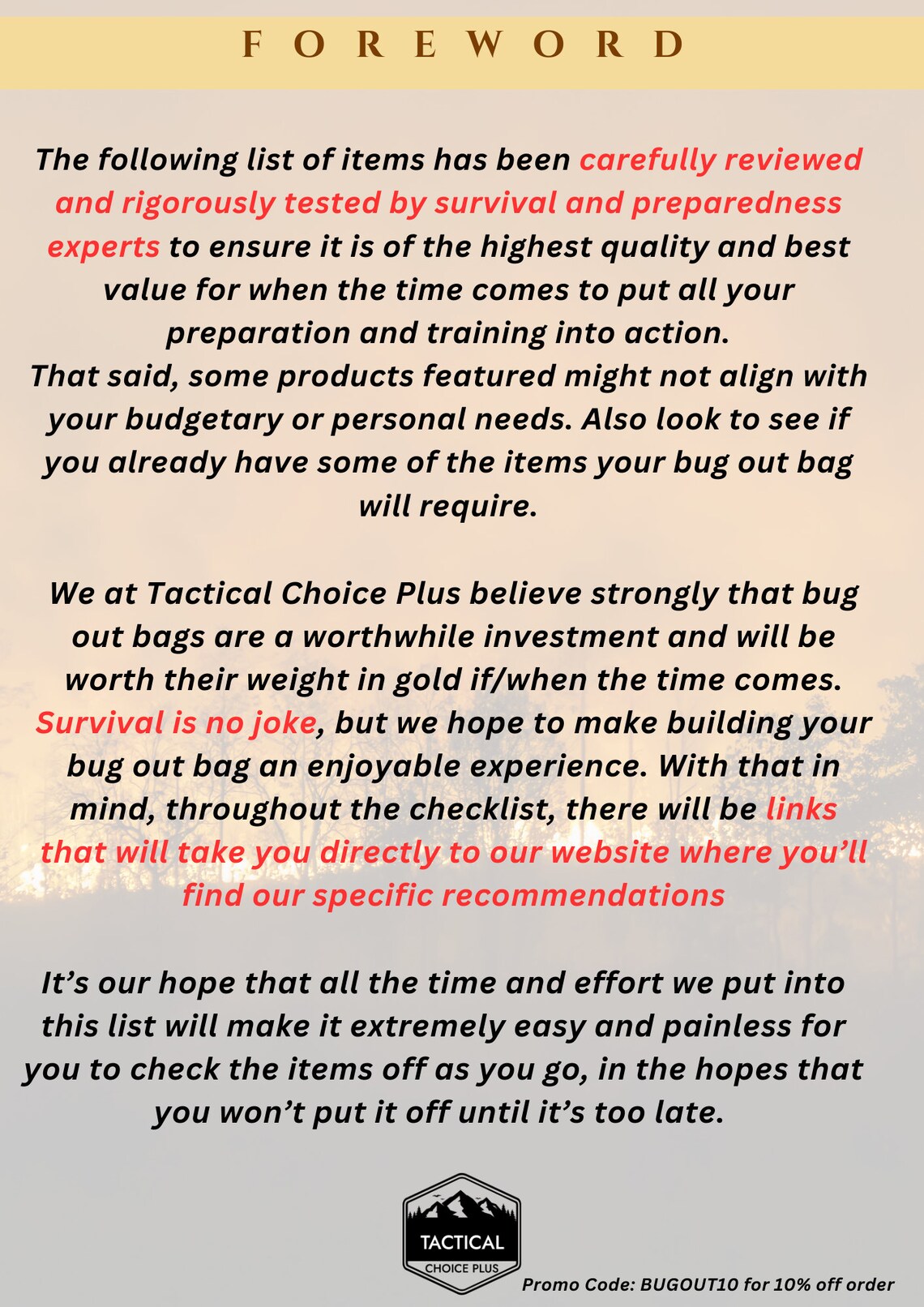 Bug Out Bag Guide | Emergency Preparedness Ebook | Survival Gear ...