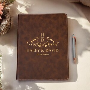 Personalized Leather Portfolio Custom Portfolio With Zipper Custom ...
