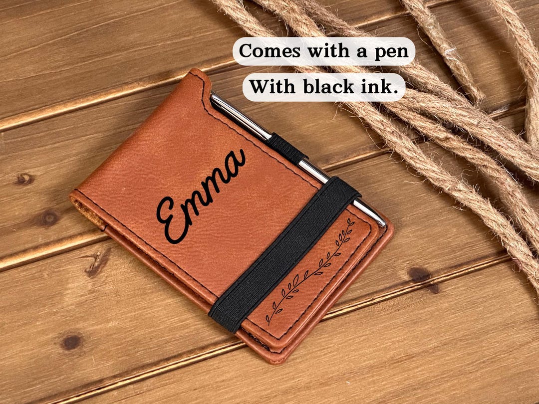 Pocket Notepad With Small Pen, Custom Leather Pocket Notepad,to Do List ...