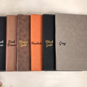 Personalized Leather Portfolio Custom Portfolio With Zipper Custom ...