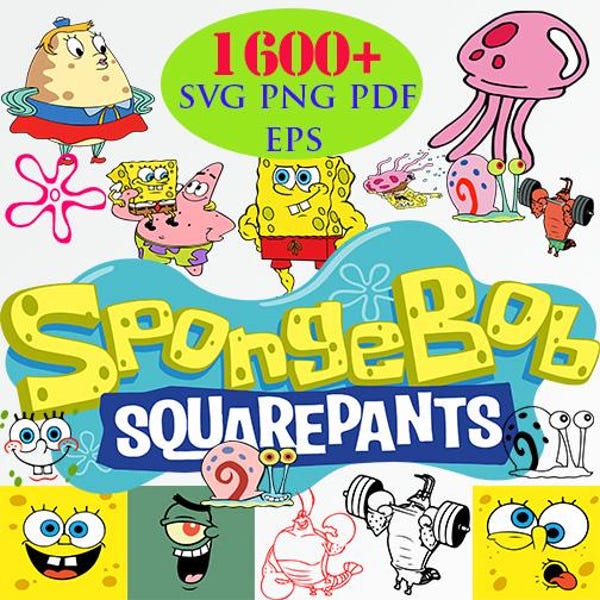 Spongebob Svg - Etsy