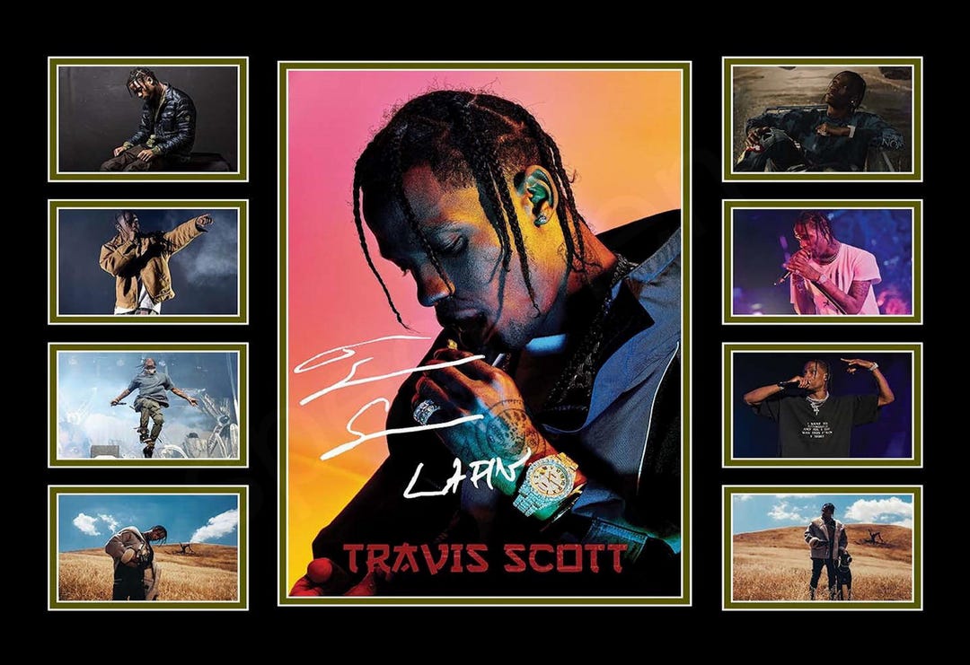 Travis Scott Signed Limited Edition Memorabilia Print Poster Gift - Etsy