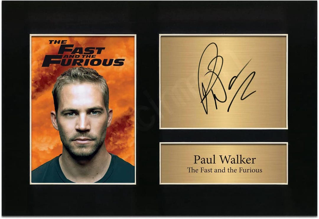 Paul Walker Fast and Furious Signed Limited Edition Memorabilia Print ...