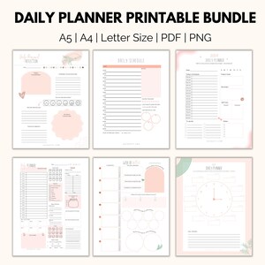 Daily Planner Printable 2024 | Personal Daily Planner, Daily Hourly ...