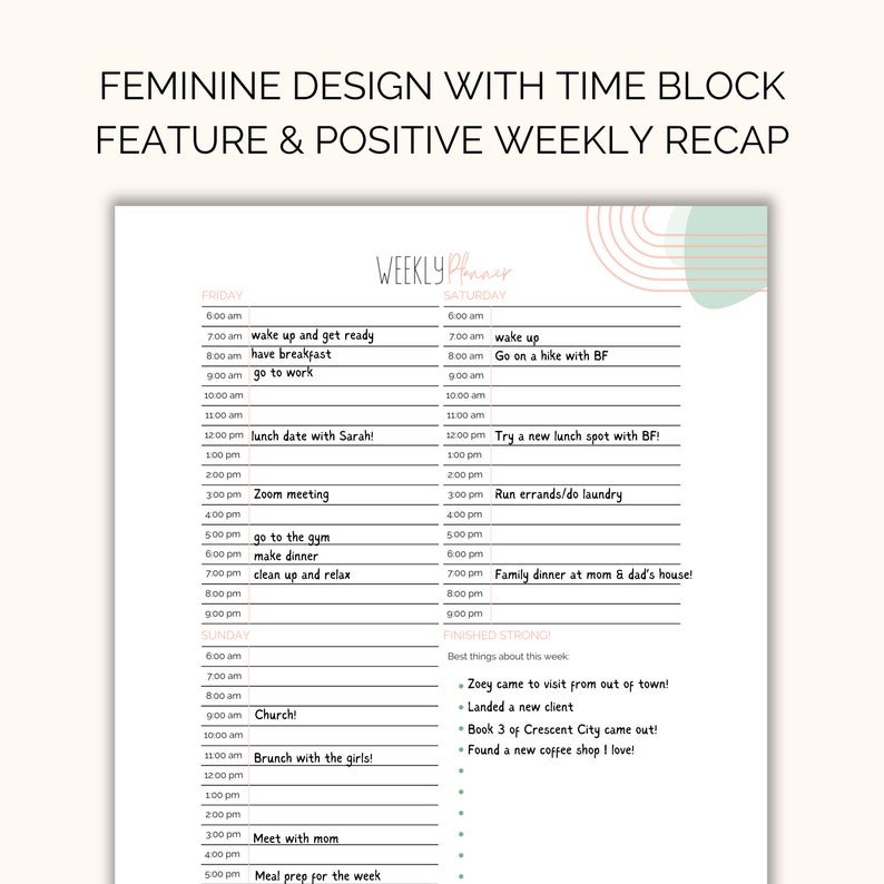 Daily Planner Printable 2024 | Personal Daily Planner, Daily Hourly ...