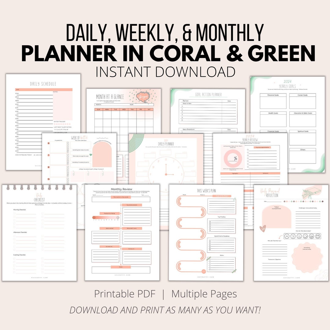 Life Planner Printable Bundle 2024 | Ultimate Planning Printable for ...