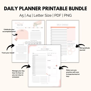 Daily Planner Printable 2024 | Personal Daily Planner, Daily Hourly ...