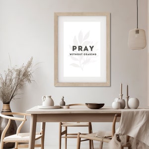 Pray Without Ceasing Wall Art Christian Wall Art Digital Download ...