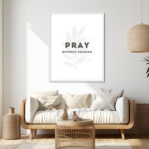 Pray Without Ceasing Wall Art Christian Wall Art Digital Download ...