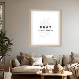 Pray Without Ceasing Wall Art Christian Wall Art Digital Download ...