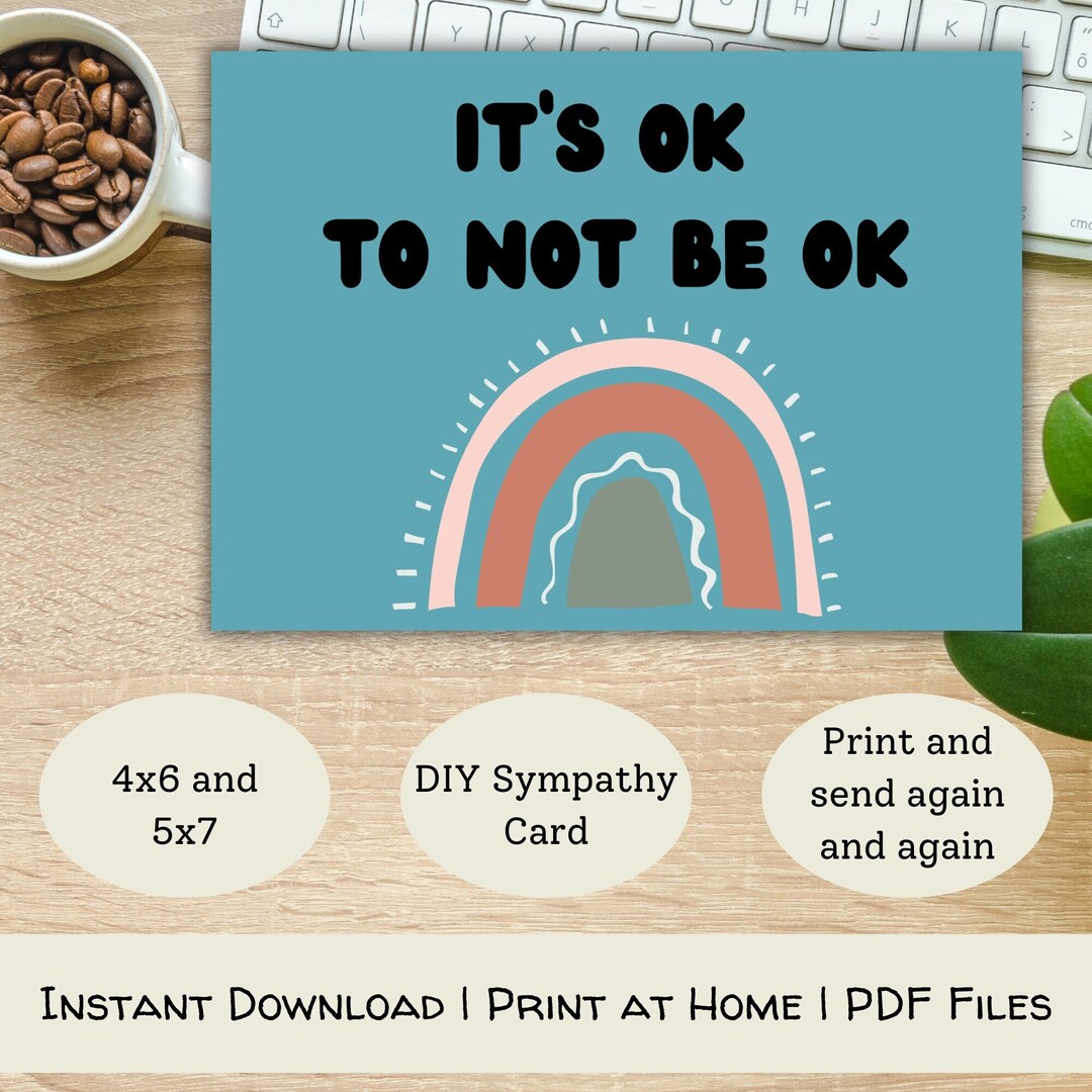 Not OK Printable Card -print at Home Card for Infertility Miscarriage ...