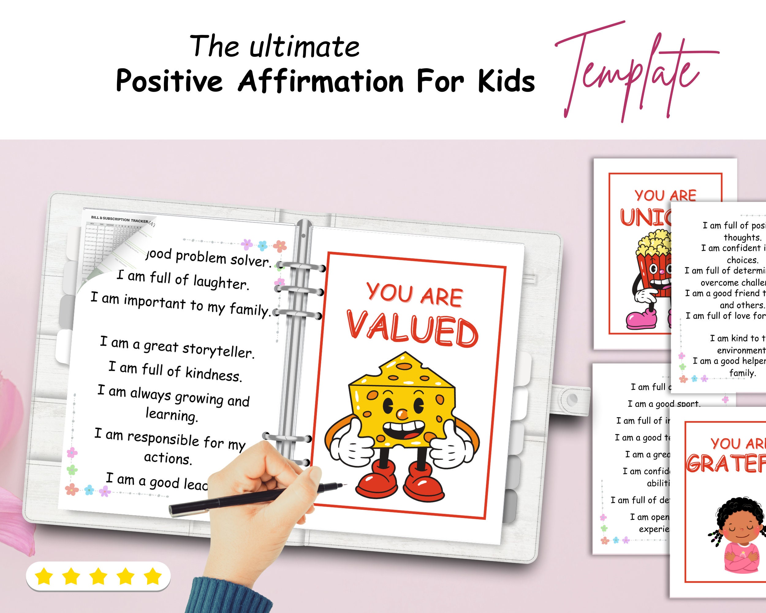 Affirmation Cards for Kids, Positive Messages Deck, Encouraging Quotes ...