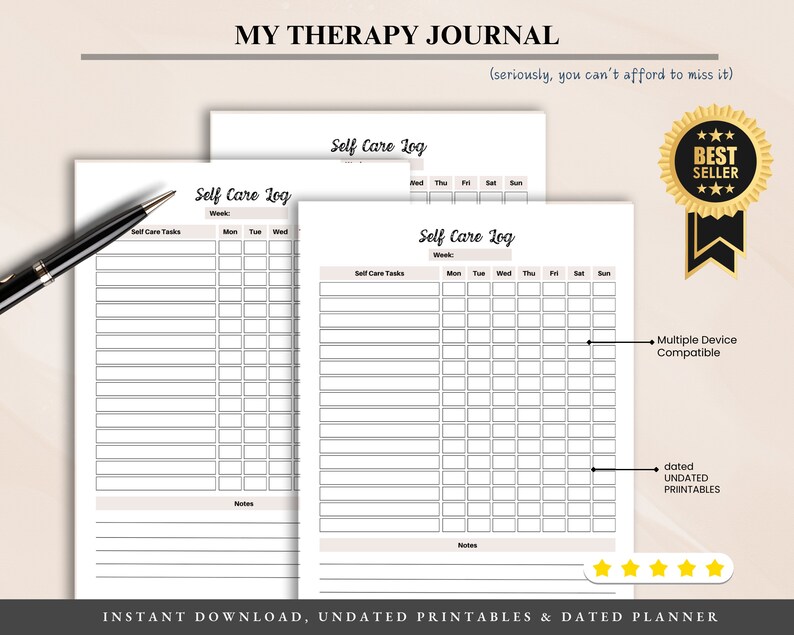 Therapy Journal Therapy Worksheet Printable & Editable Instant Download ...