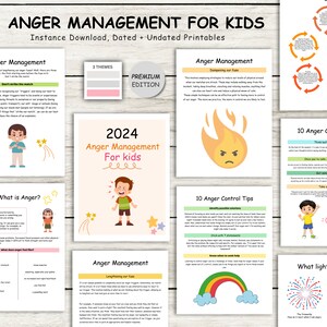 Anger Management for Kids Workbook, Self Control Strategies, Therapy ...