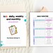 2024 Daily, Weekly and Monthly Checklist for Kids Kids Digital Planner ...