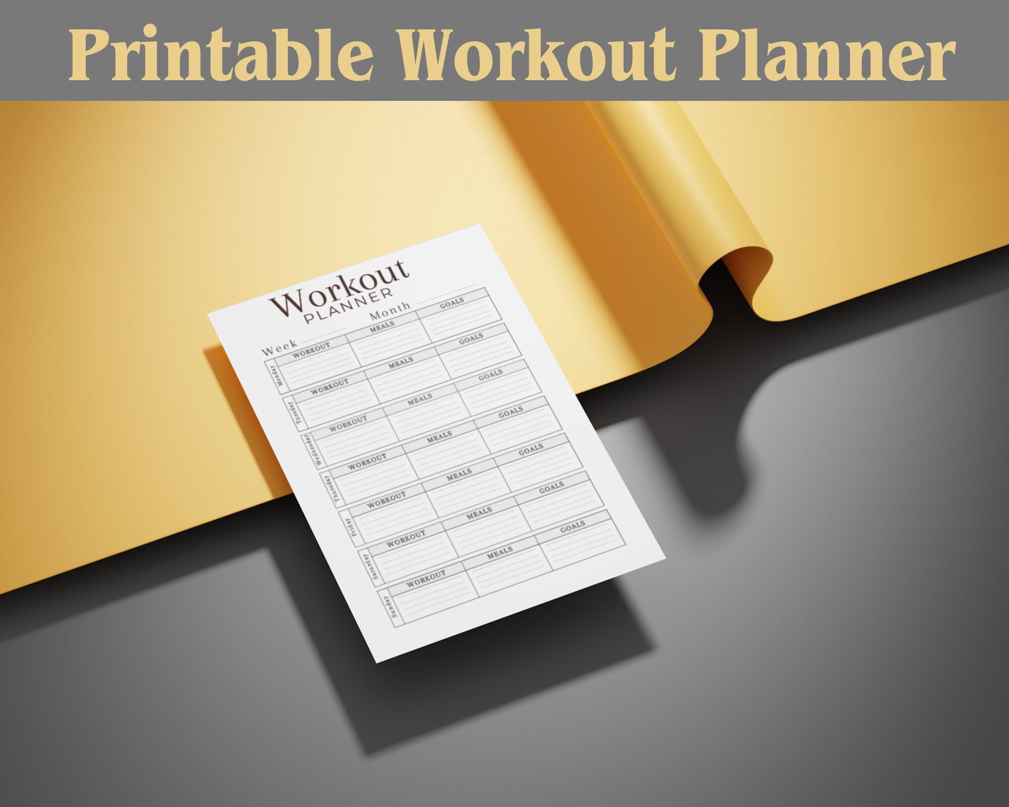 Printable Workout Planner, Fitness Planner, Weight Loss Tracker ...